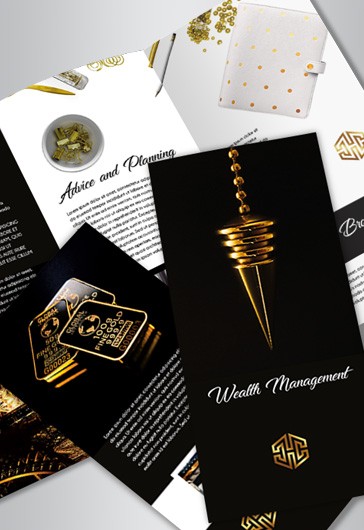 Black Luxury Wealth Management Free Brochure Template PSD | by Elegantflyer