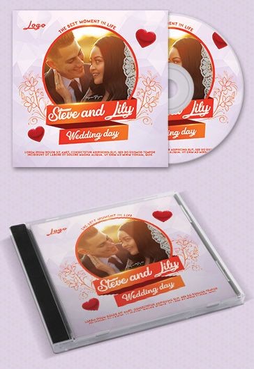 Pink Creative Wedding Day Premium CD Album Cover Template PSD | by ...