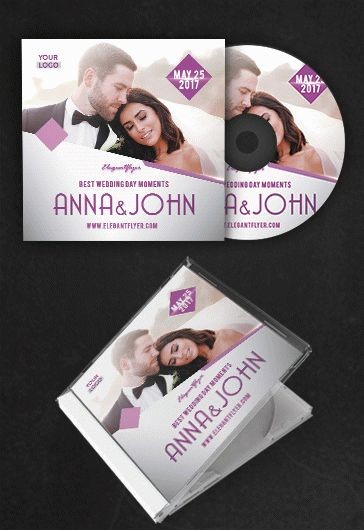 White Simple Wedding Day Premium CD Album Cover Template PSD | by ...
