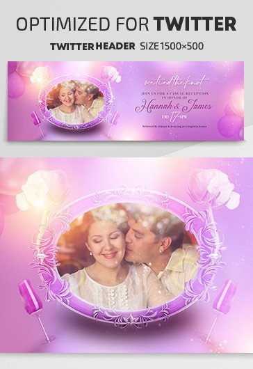 Purple Simple Wedding Day Premium Social Media Template PSD | by ...