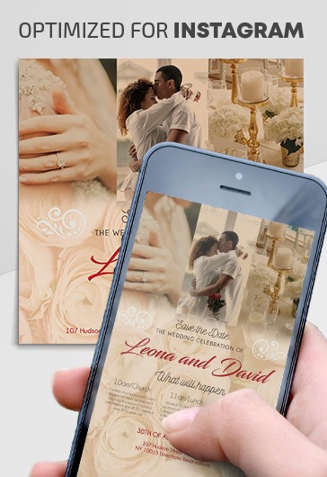 Wedding Invitation - Free Instagram Stories Template in PSD + Post ...