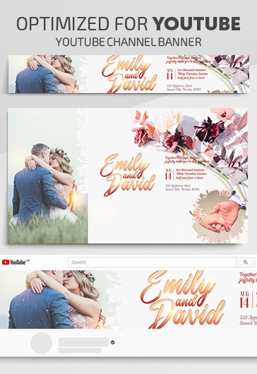 Wedding Invitation - Free Youtube Channel banner PSD Template ...