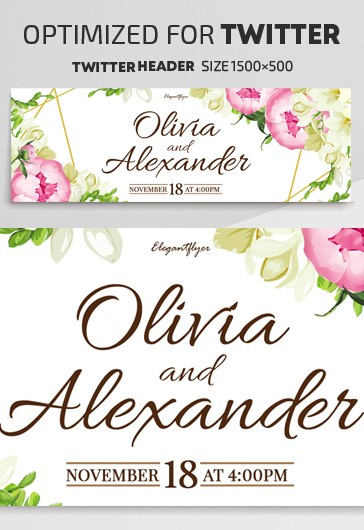 Yellow Floral & Plants Wedding Invitation Premium Social Media Template PSD