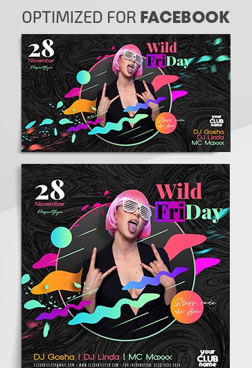 Black Creative Wild Friday Facebook Free Social Media Template PSD | by ...