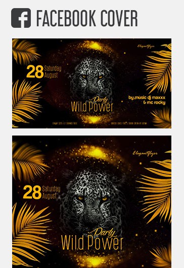 Black and Gold Dark Wild Power Party Facebook Free Social Media ...