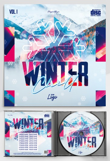Winter Chill - Free CD Cover PSD Template - 10031670 | by ElegantFlyer