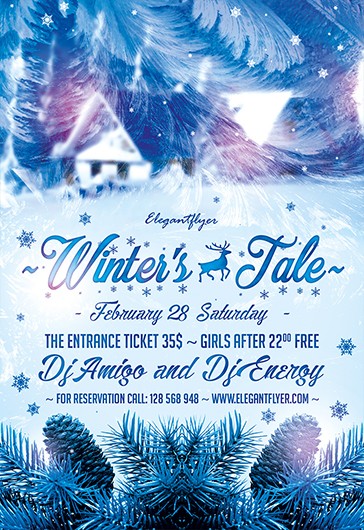 Winter Party - Free Flyer PSD Template - 10017610 | by ElegantFlyer