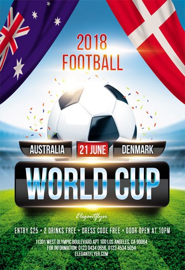 World Cup - Flyer PSD Template - 10021432 | by ElegantFlyer