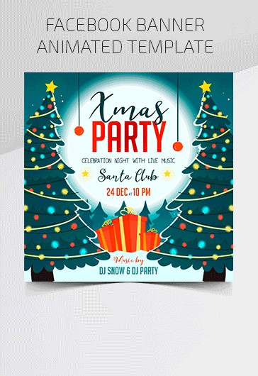 XMAS Party - Animated Facebook Post - 10025392 | by ElegantFlyer