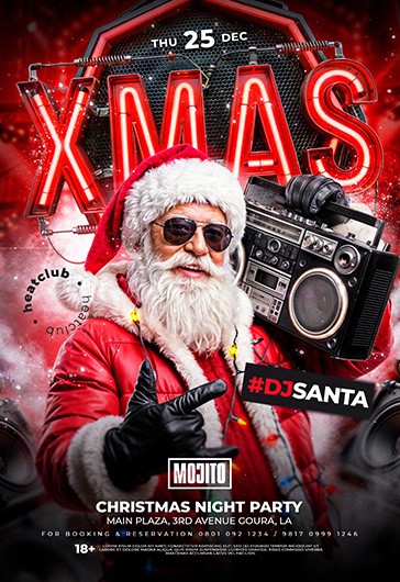 Azul Brilho Folheto do DJ Frozen Bass Free Modelo de Flyer em PSD | by ...