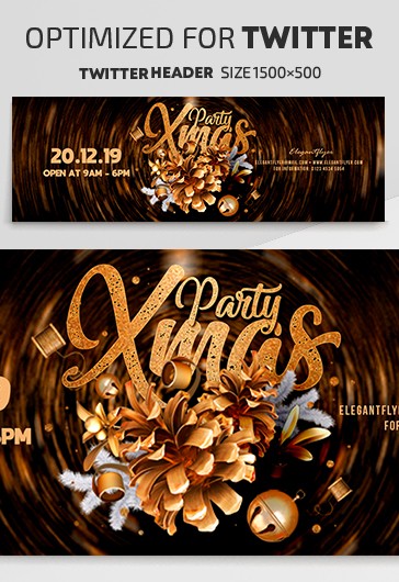 Black Luxury Xmas Party Premium Social Media Template PSD | by Elegantflyer